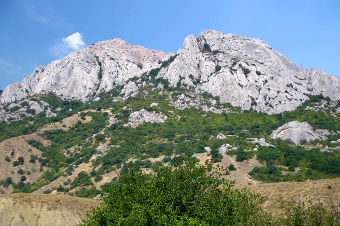 Mount Echki-Dag in the village of Kurortnoye, Crimea